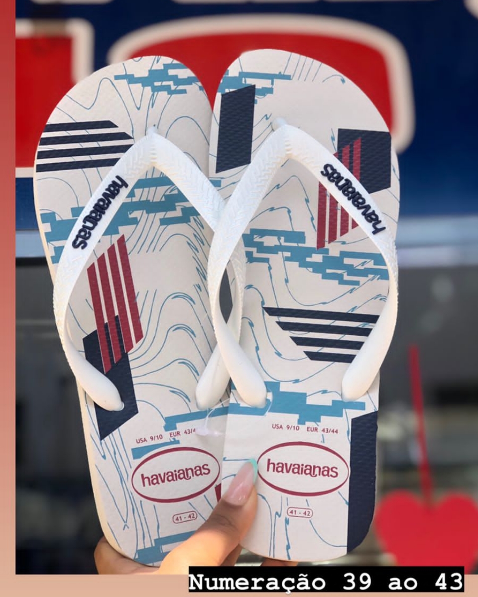 Havaianas Trend Masculina Branca - Atacado 44 Goiânia.